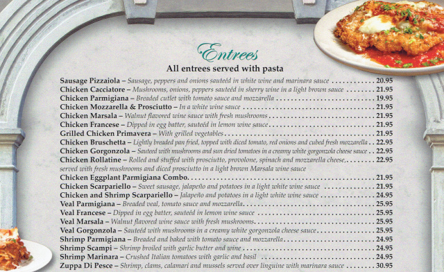 Bella Roma of Coram - Menu